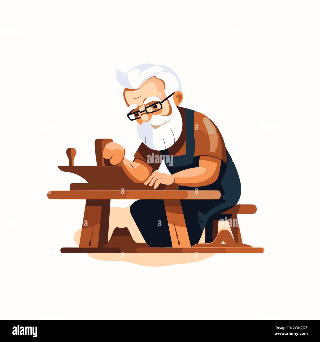 Retired working Stock Vector Images - Alamy