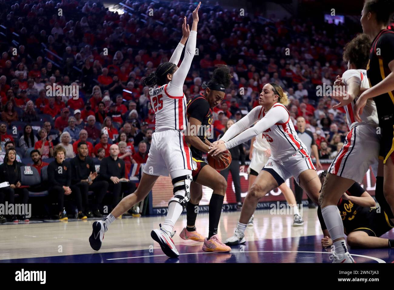 TUCSON, AZ - FEBRUARY 29: USC Trojans center Rayah Marshall #13 during ...