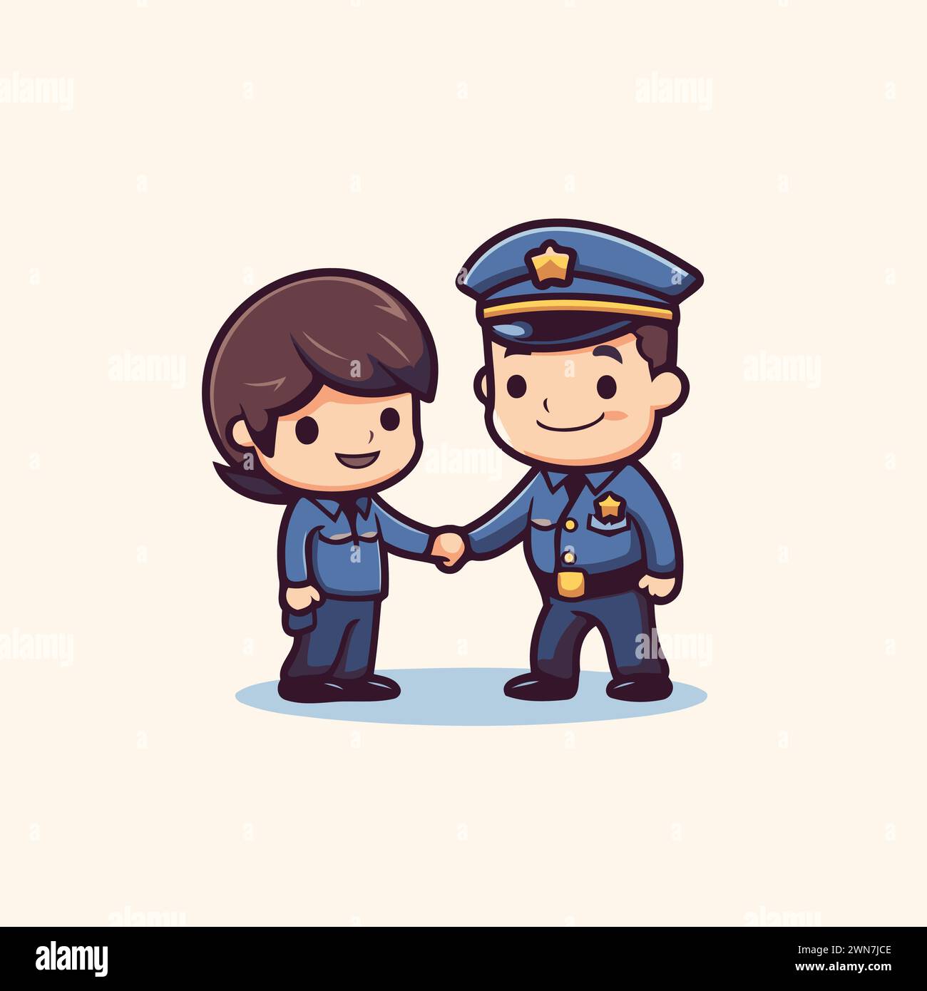 Boy policewoman Stock Vector Images - Alamy
