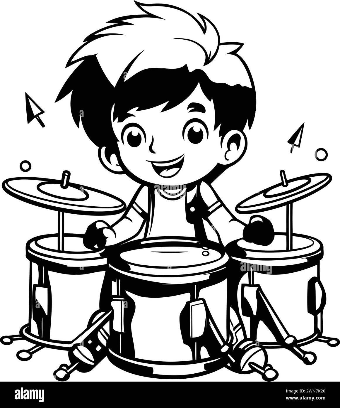 Drummer boy cartoon Stock Vector Images - Alamy