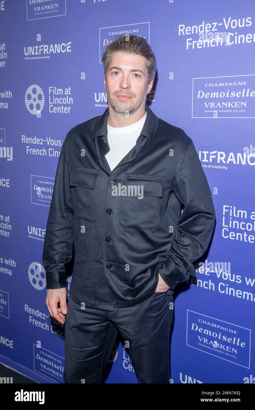 New York, United States. 29th Feb, 2024. Thomas Cailley attends the ...