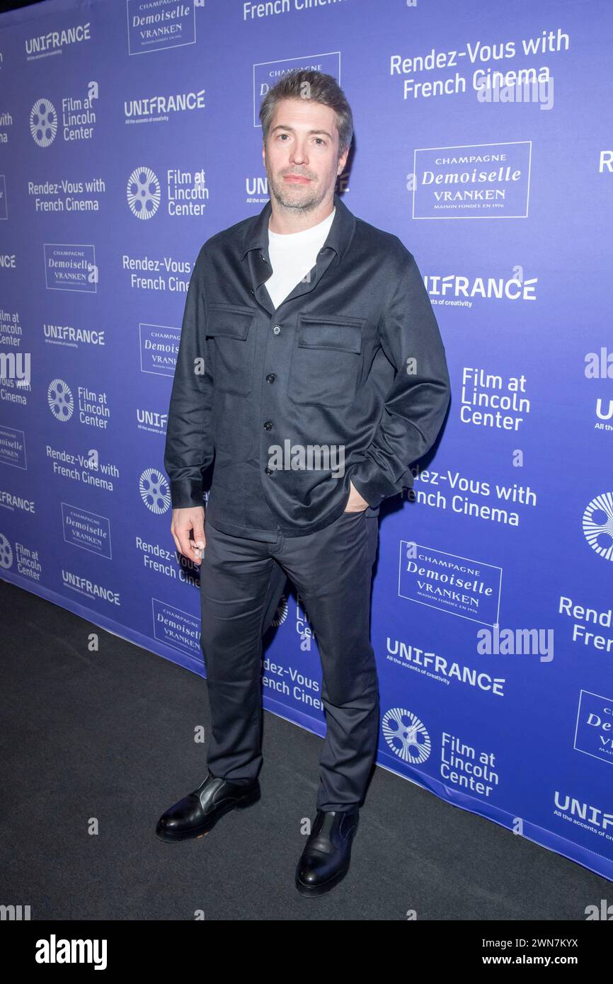 New York, United States. 29th Feb, 2024. Thomas Cailley attends the ...