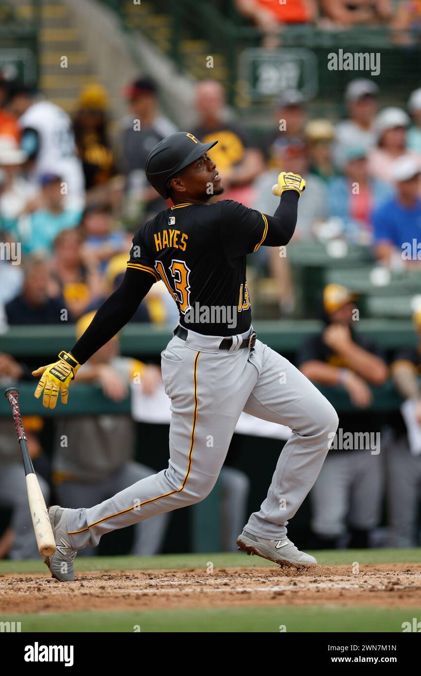 Sarasota FL USA; Pittsburgh Pirates third baseman Ke'Bryan Hayes (13 ...