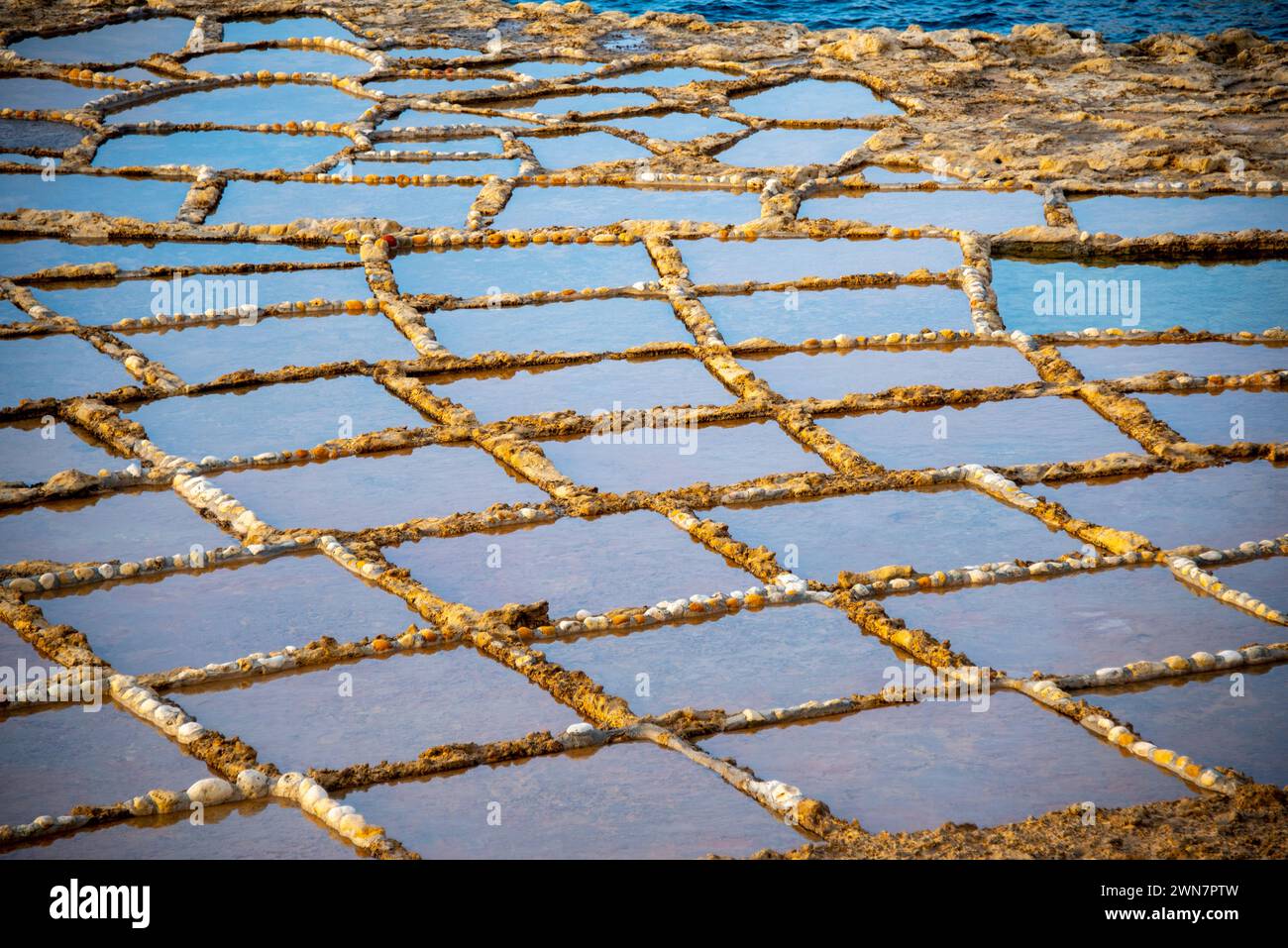 Xwejni Salt Pans on Gozo Island - Malta Stock Photo - Alamy