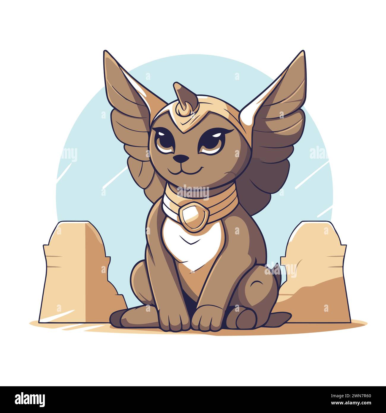 Sphinx cat illustration Stock Vector Images - Alamy