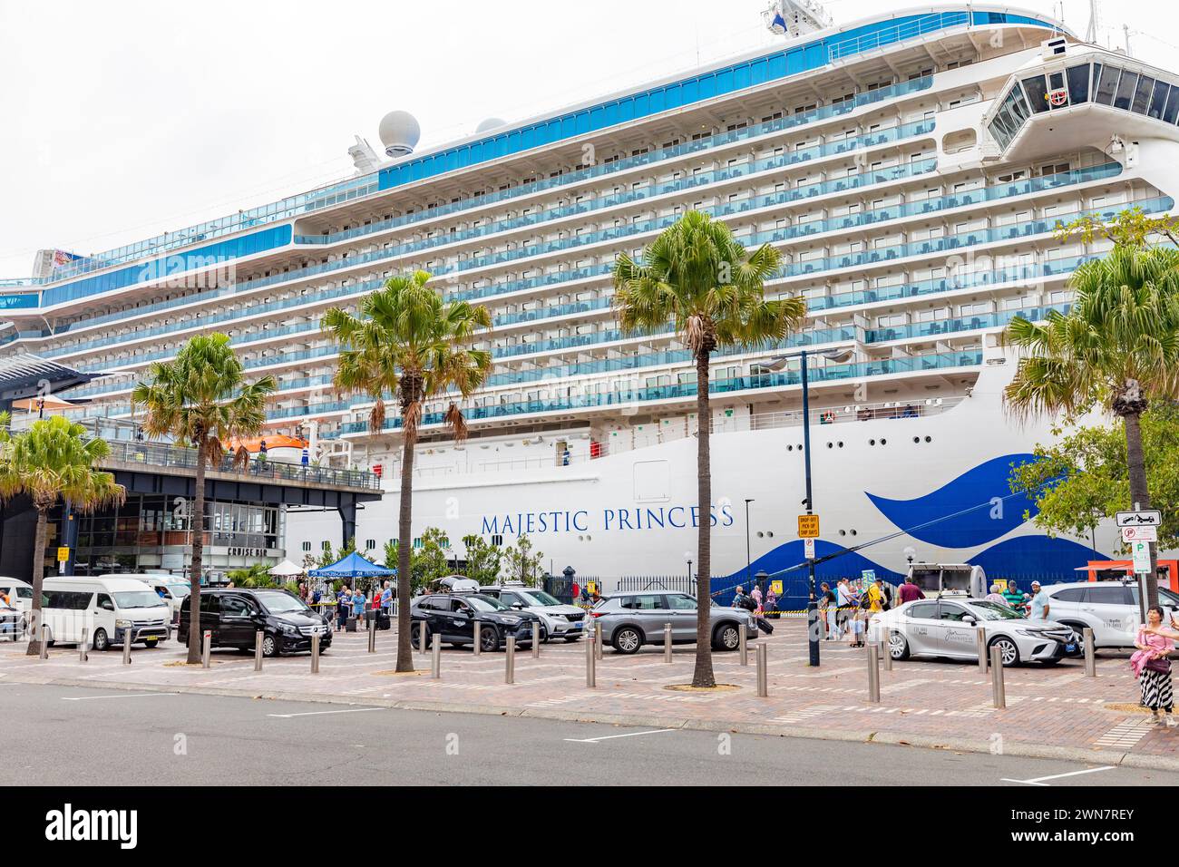 Princess Cruises, Majestic Princess cruise ship ocean liner moored at ...
