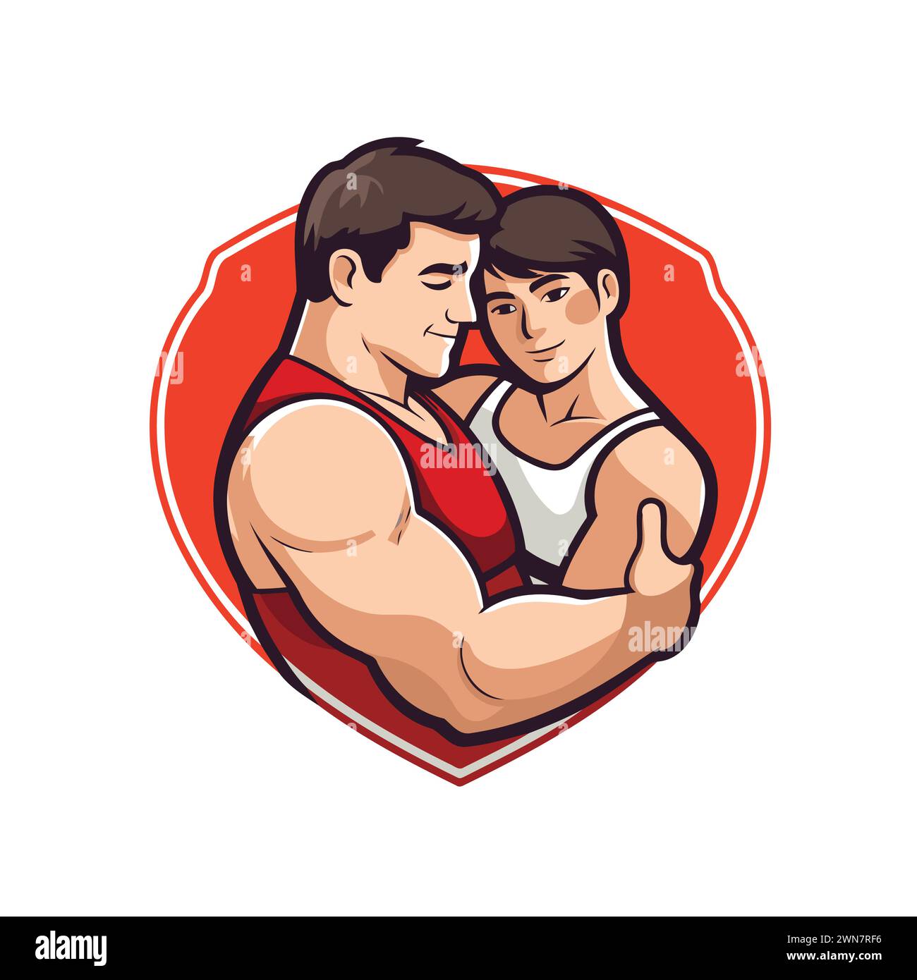 Male hugging Stock Vector Images - Alamy