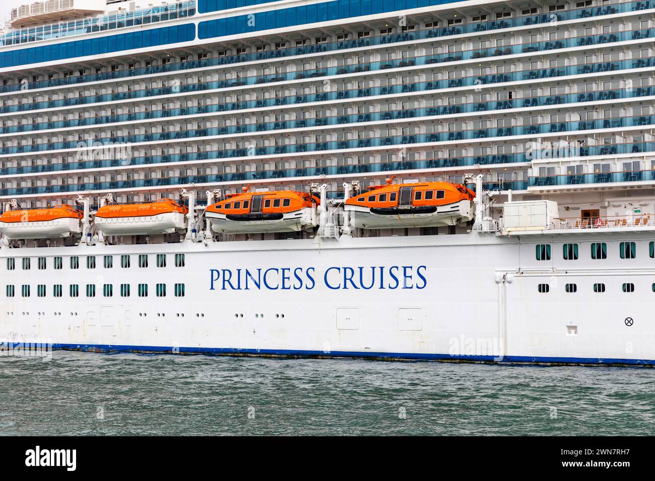 Princess Cruises, Majestic Princess cruise ship ocean liner moored at ...