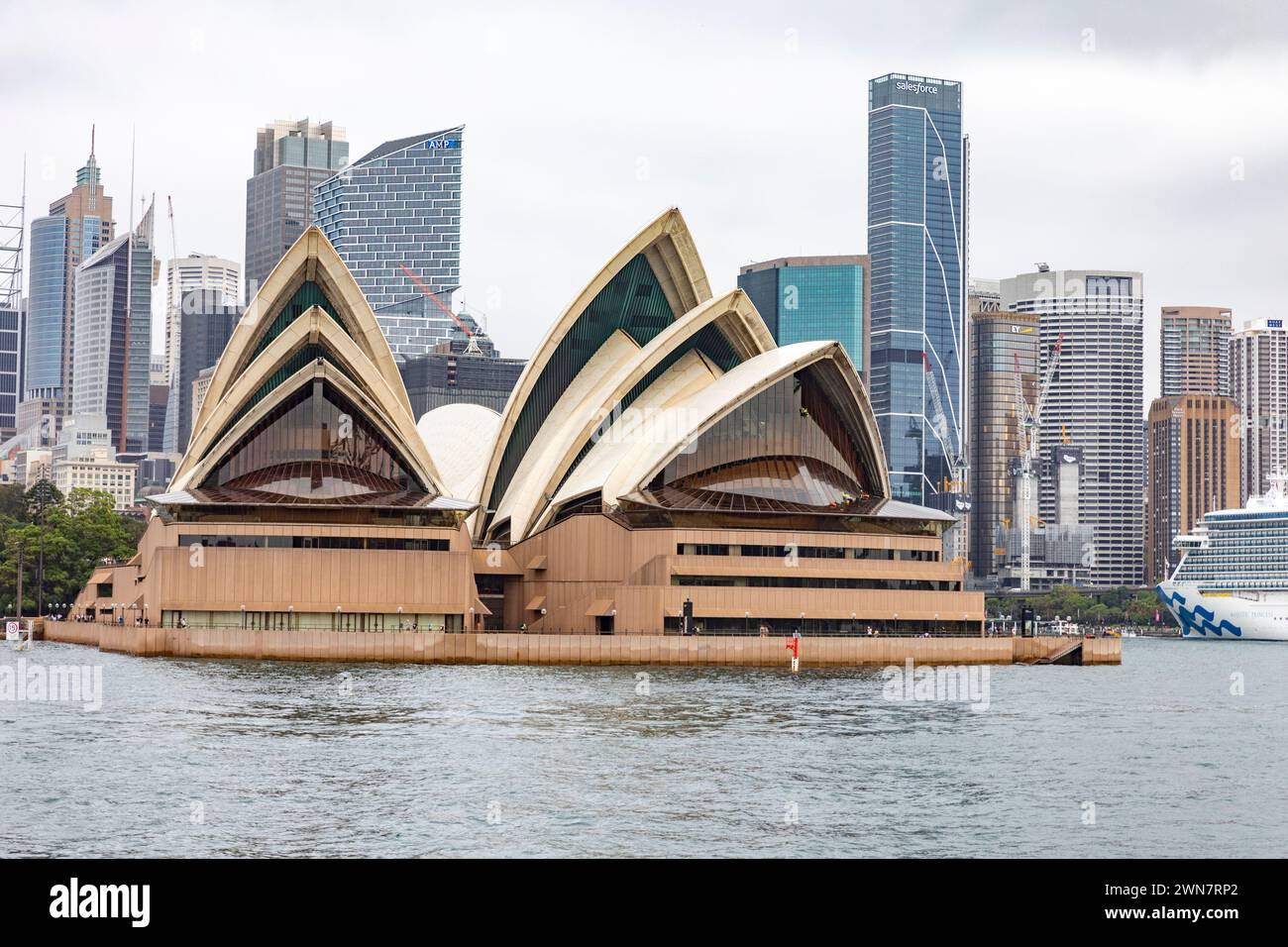 Sydney Opera House viewed from harbour, Sydney city centre office ...