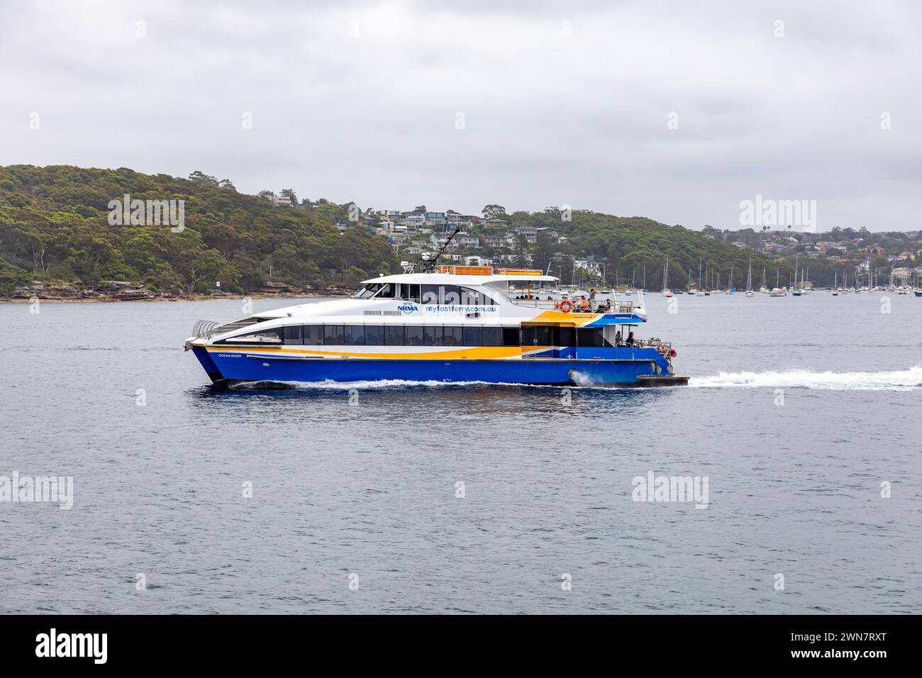 NRMA fast ferry between manly and Circular Quay travels across Sydney ...