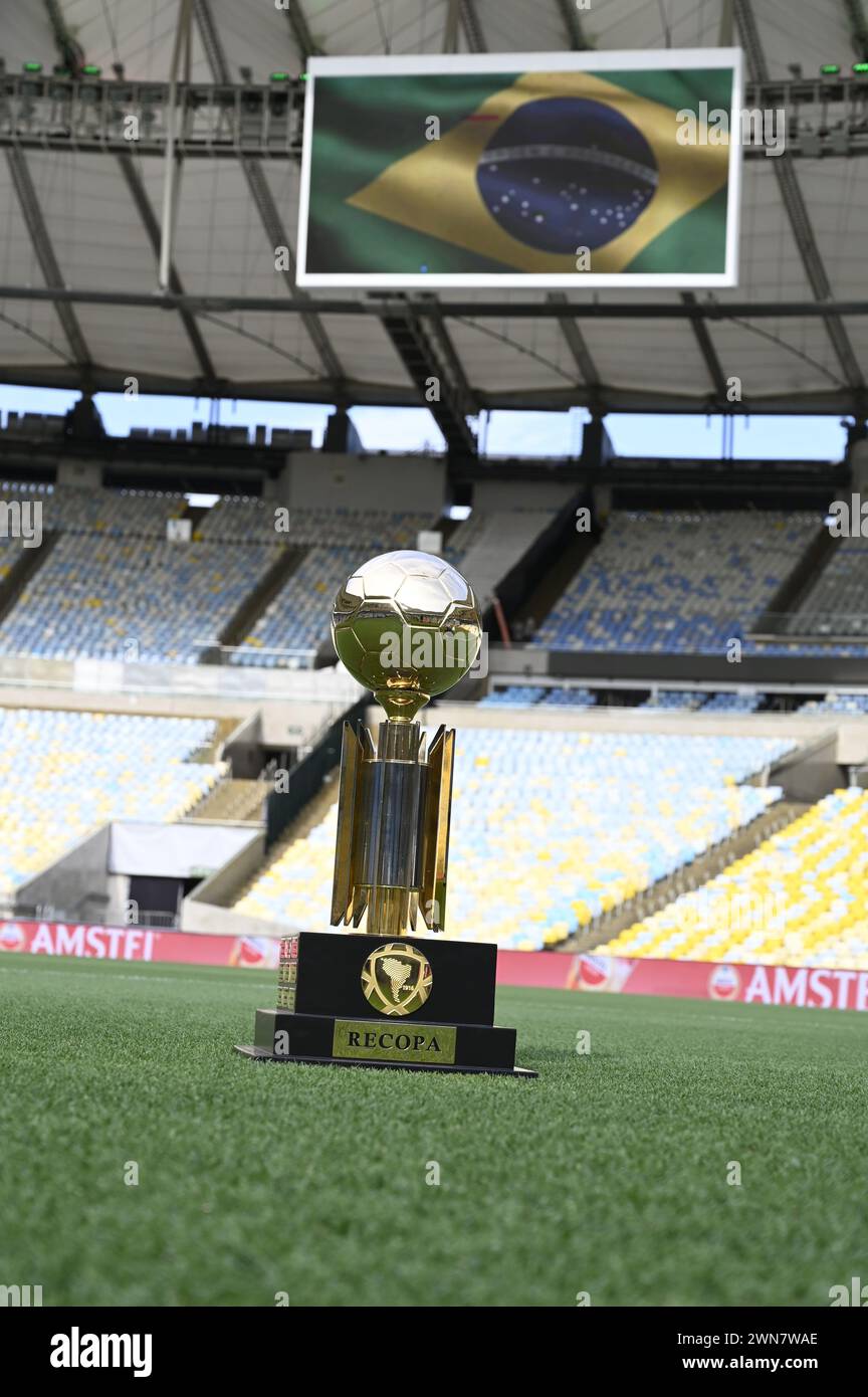 Rio de Janeiro-Brazil, February 28, 2024, Trophies from the Copa ...