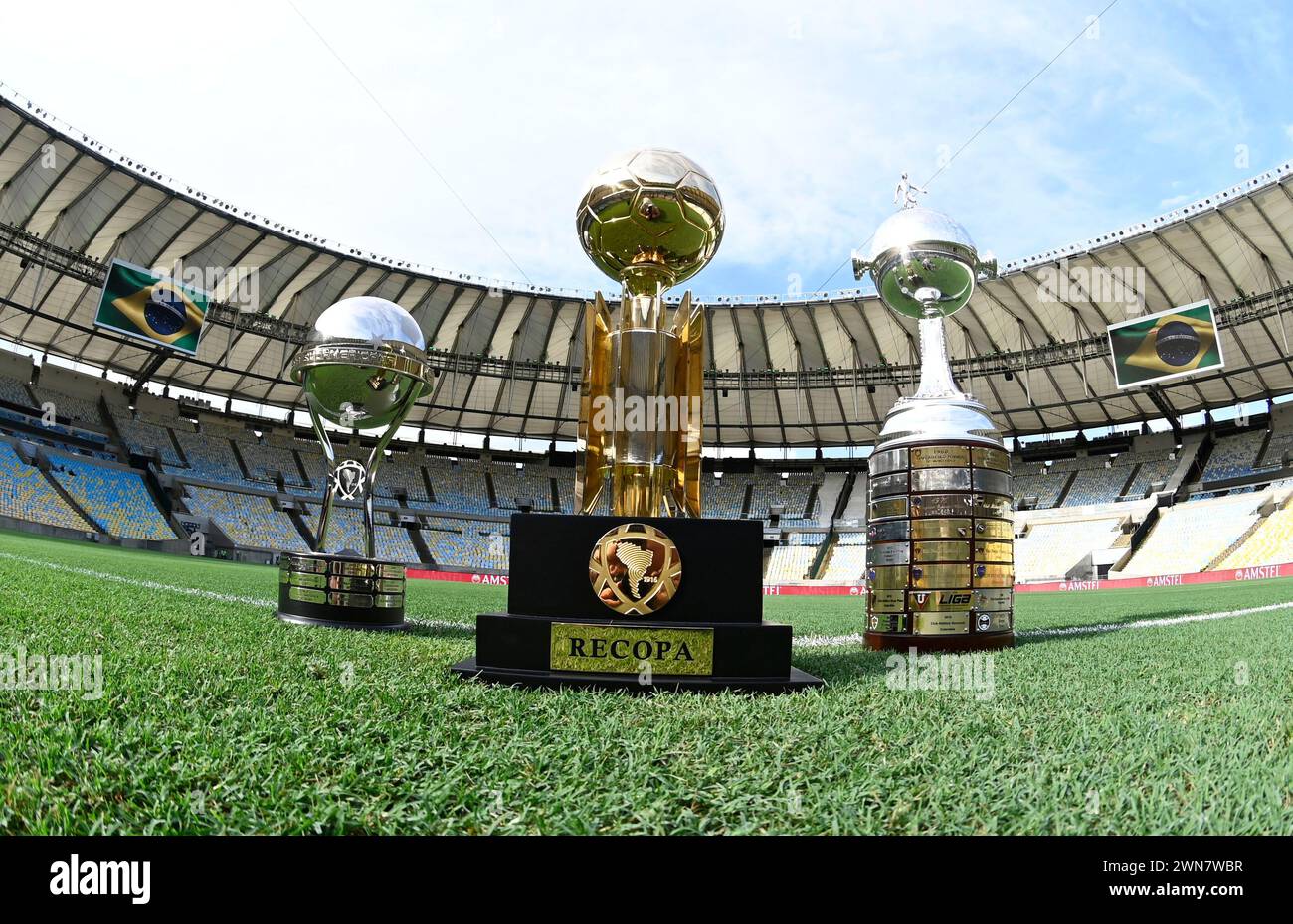 Rio de Janeiro-Brazil, February 28, 2024, Trophies from the Copa ...