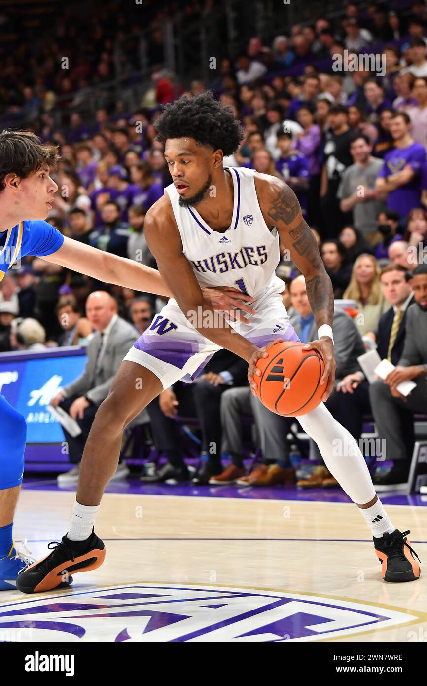 February 29, 2024: Washington Huskies forward Keion Brooks Jr. (1 ...