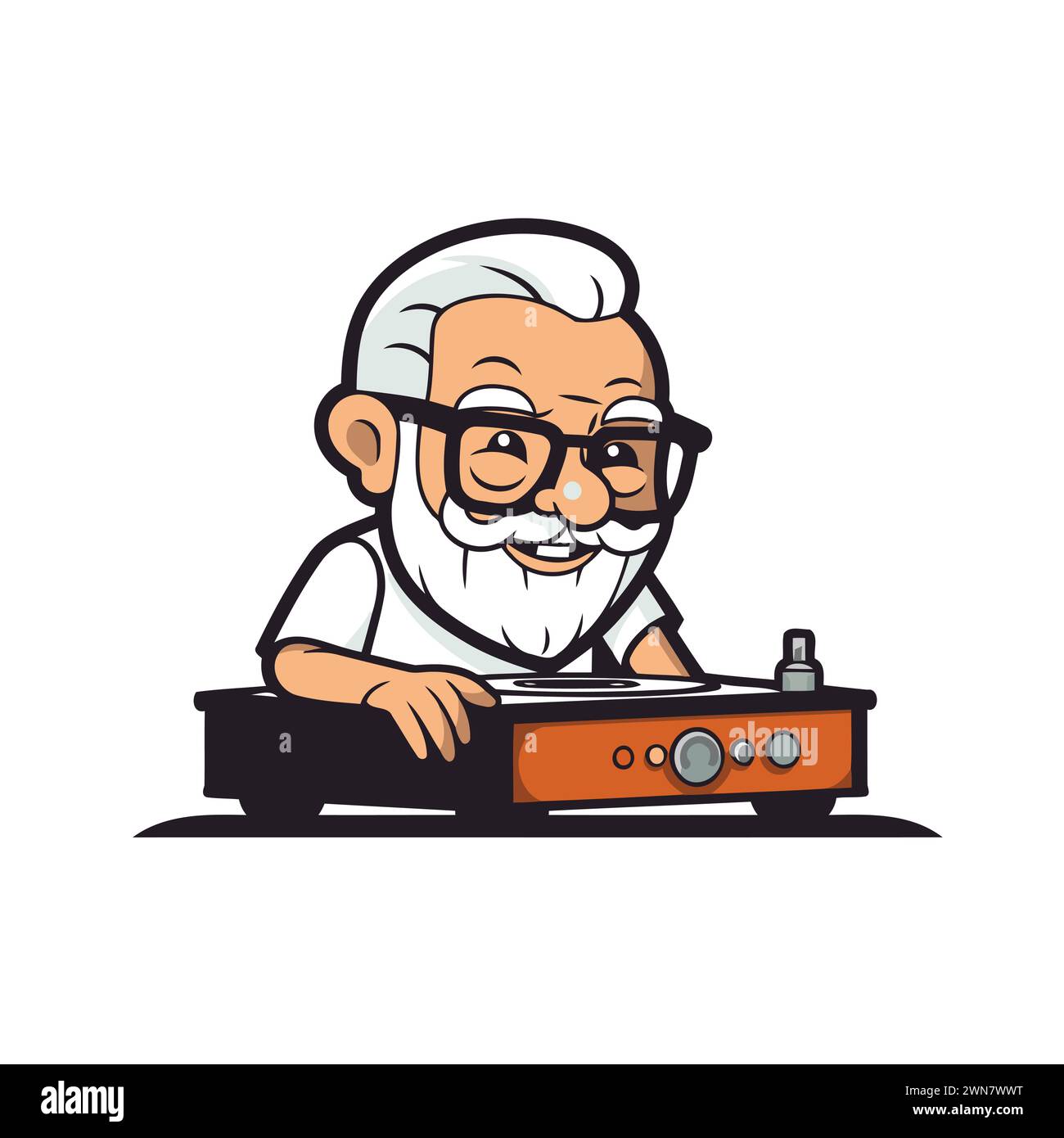 Turntable playing Stock Vector Images - Alamy