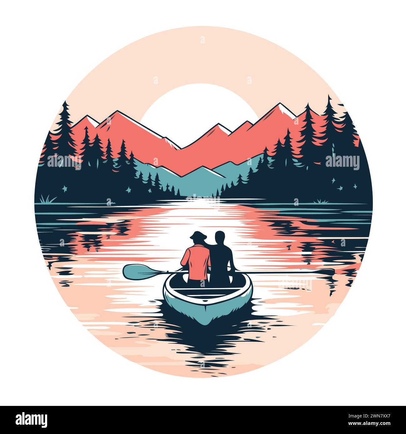 Kayak couple Stock Vector Images - Alamy
