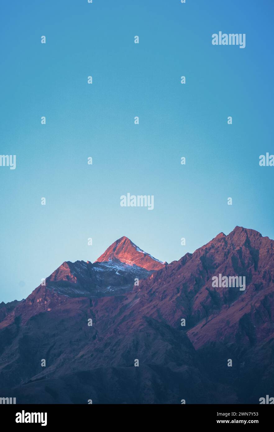 light of sunset on the Himalaya Stock Photo - Alamy