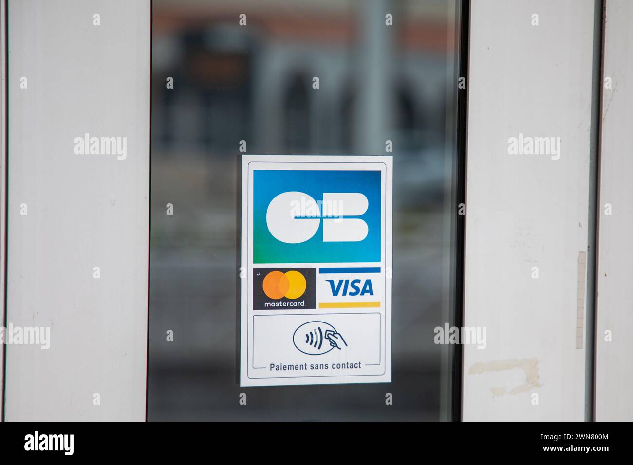 Bordeaux , France - 02 29 2024 : CB mastercard visa electron pay ...