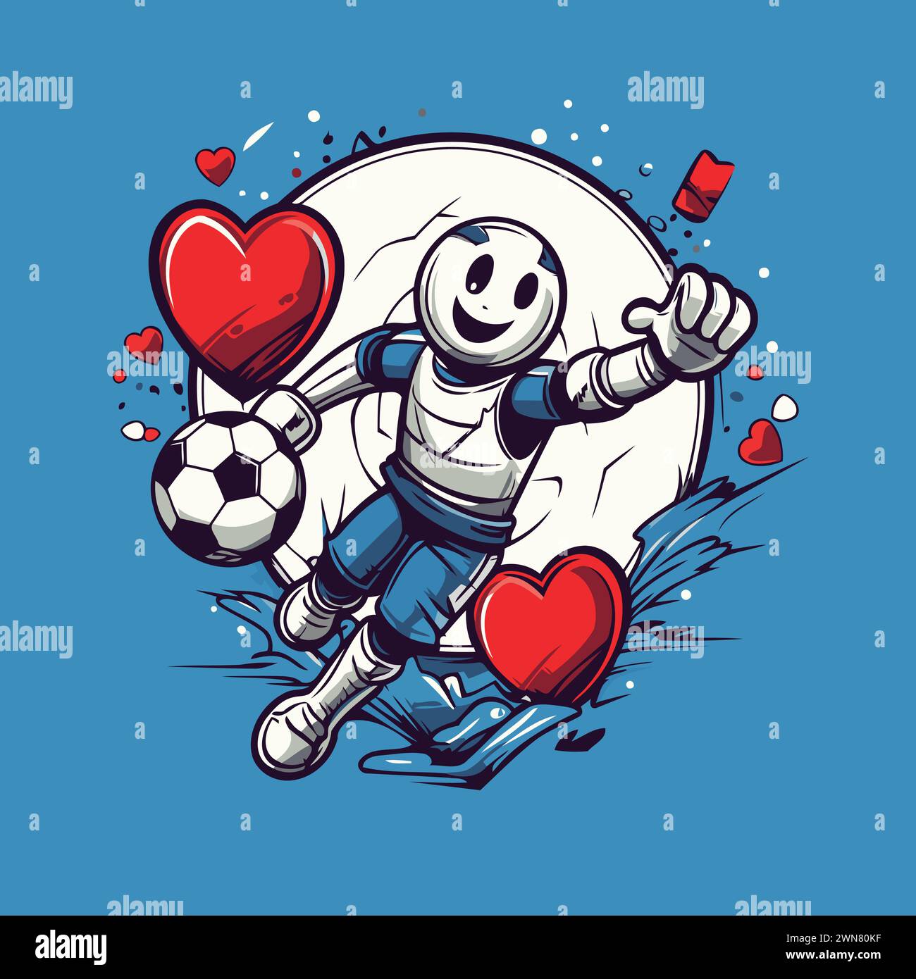 Robot playing football Stock Vector Images - Alamy