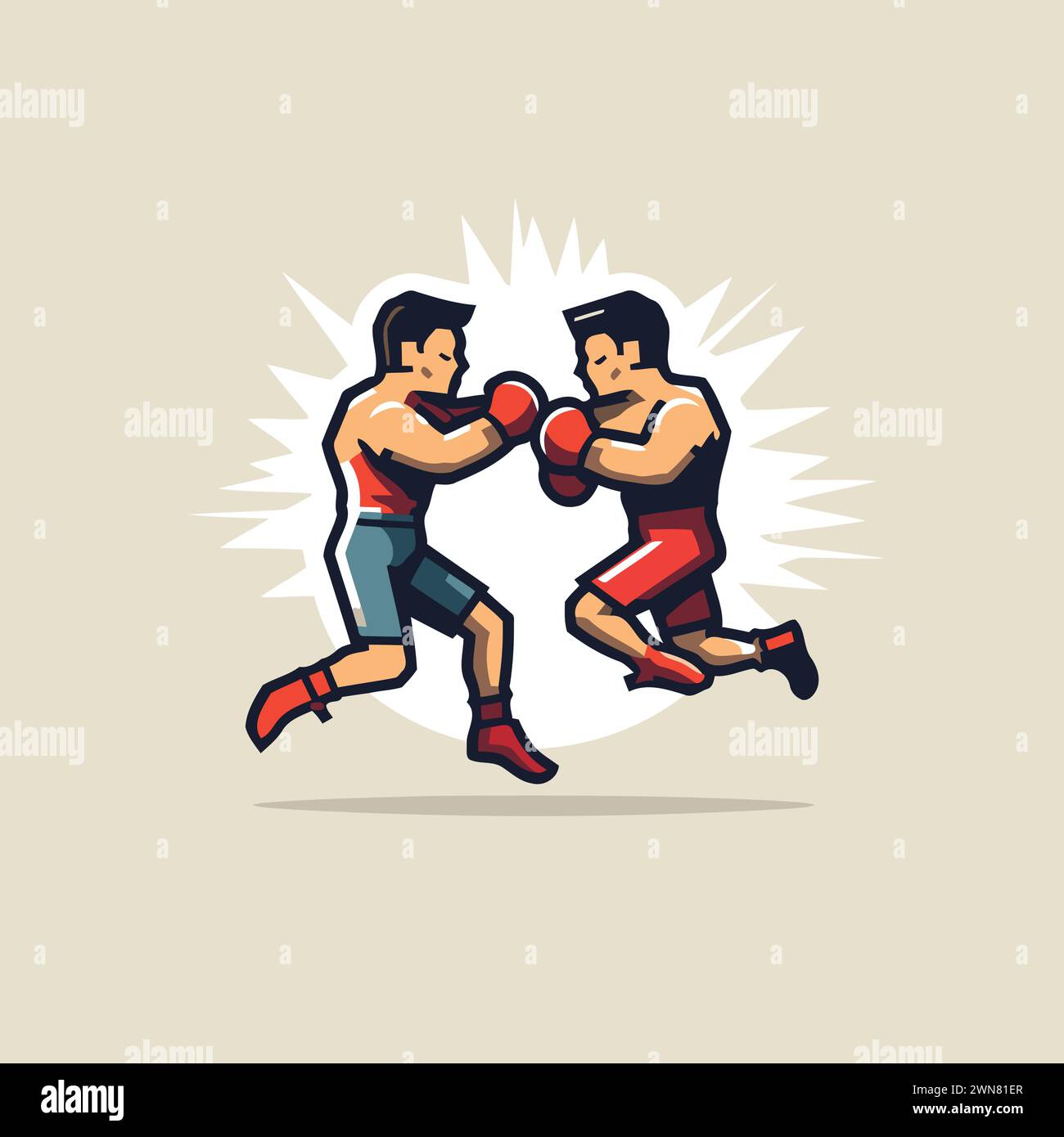 Boxing match Stock Vector Images - Alamy