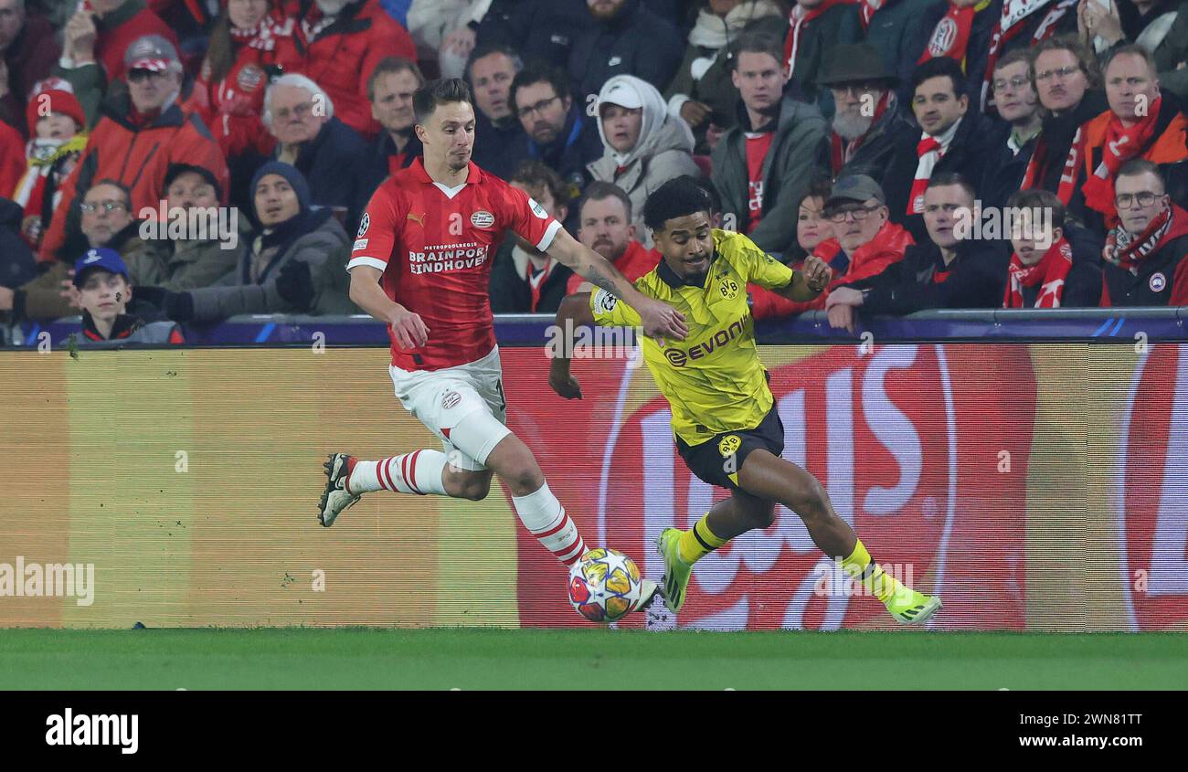 Eindhoven, Niederlande. 20th Feb, 2024. firo: 02/20/2024, football, soccer, UEFA CHAMPIONS ...