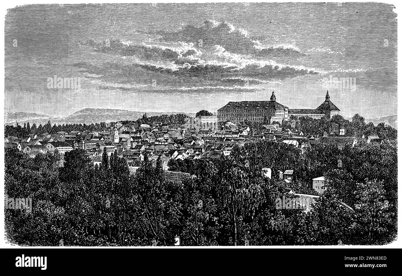 Gotha, , (encyclopedia, 1893), Gotha, Gotha Stock Photo - Alamy