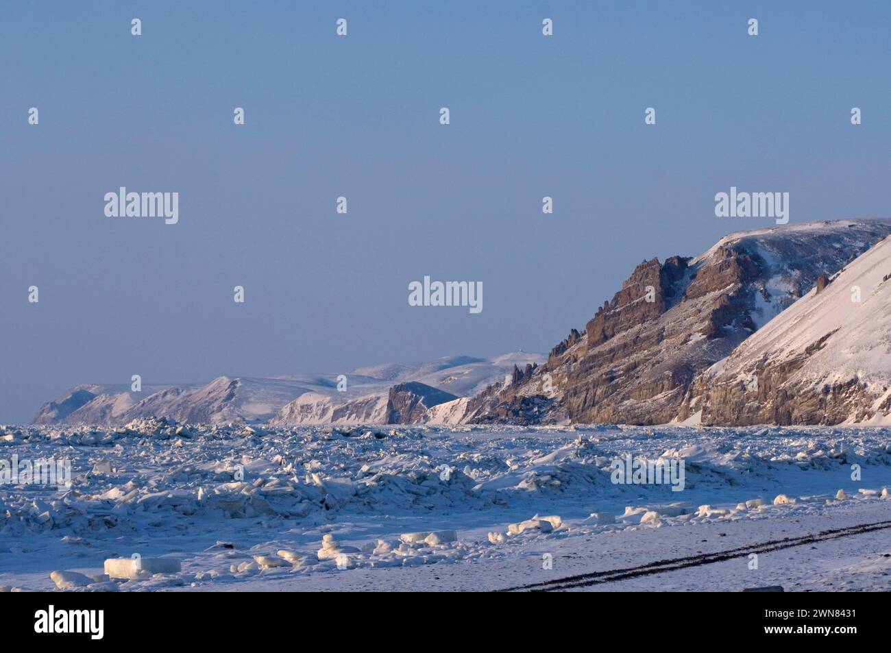 Cape Lisburne area high winds and cross sea currents western corner of ...