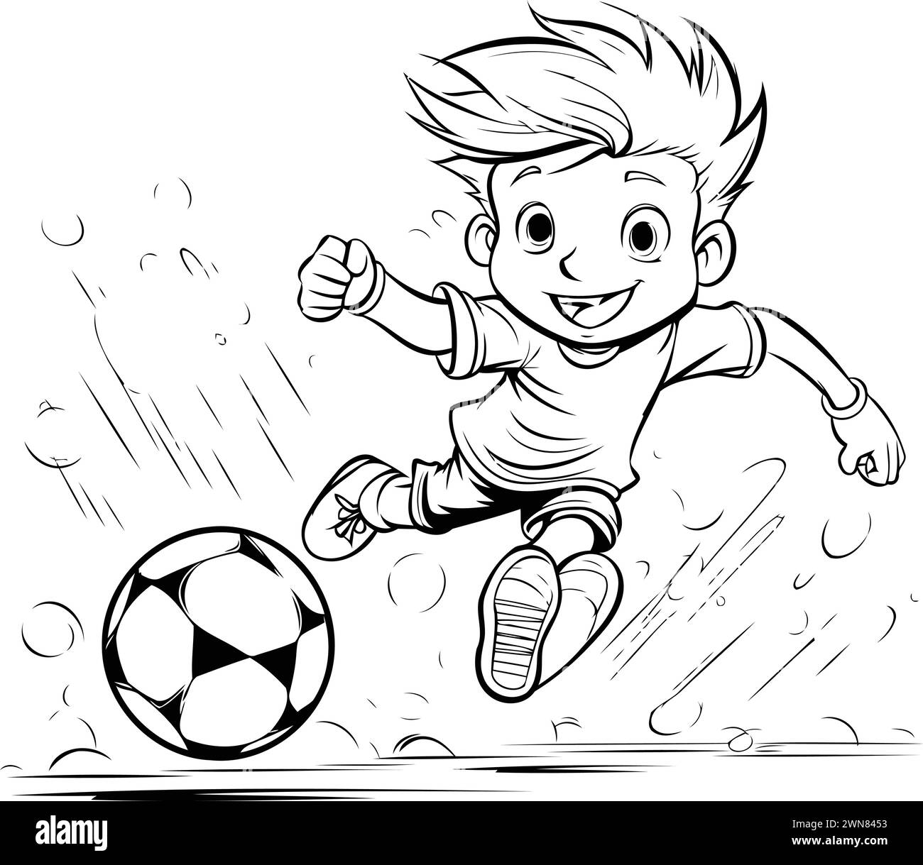 Jumping kick Black and White Stock Photos & Images - Alamy