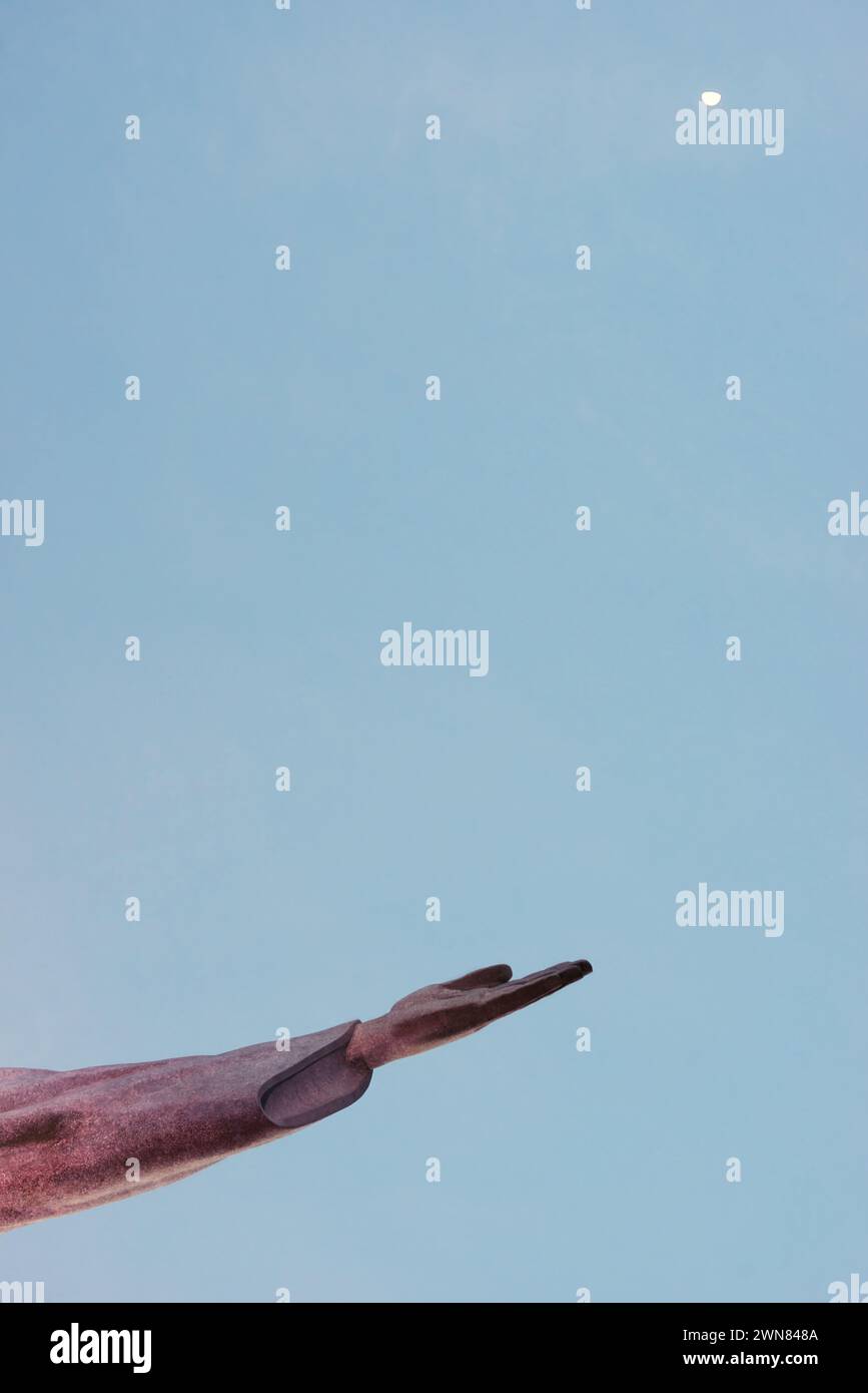 Jesus christ, hand and statue for religious faith, sculpture and art in ...