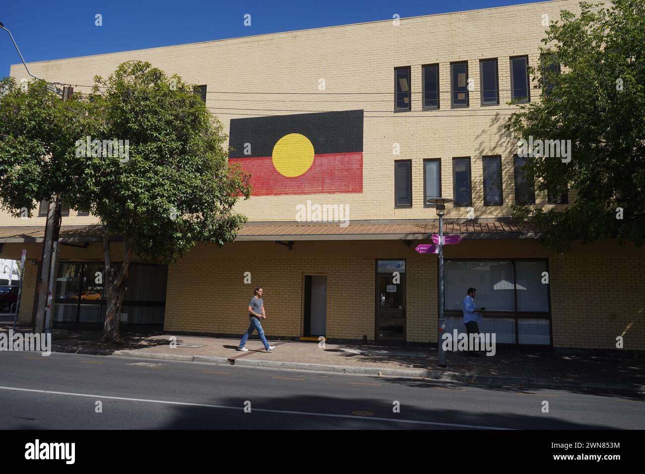 1 March 2024. The Aboriginal Flag, Adelaide, Australia Stock Photo - Alamy
