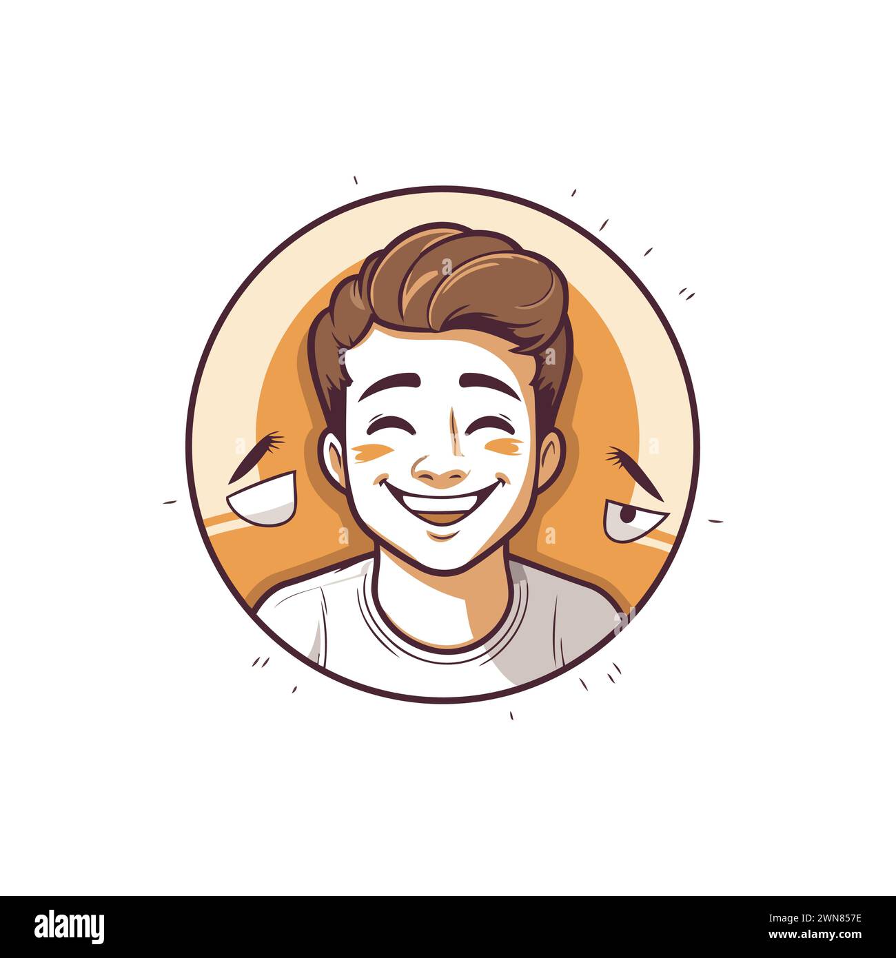 Man looking at camera portrait Stock Vector Images - Alamy