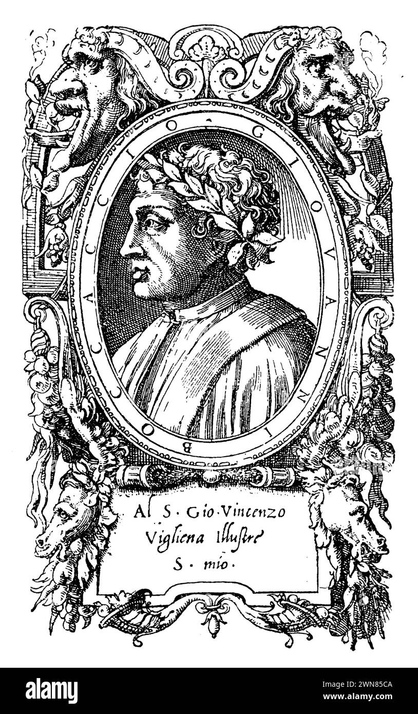 Giovanni Boccaccio (1313-1375), Italian writer, , (religion history ...