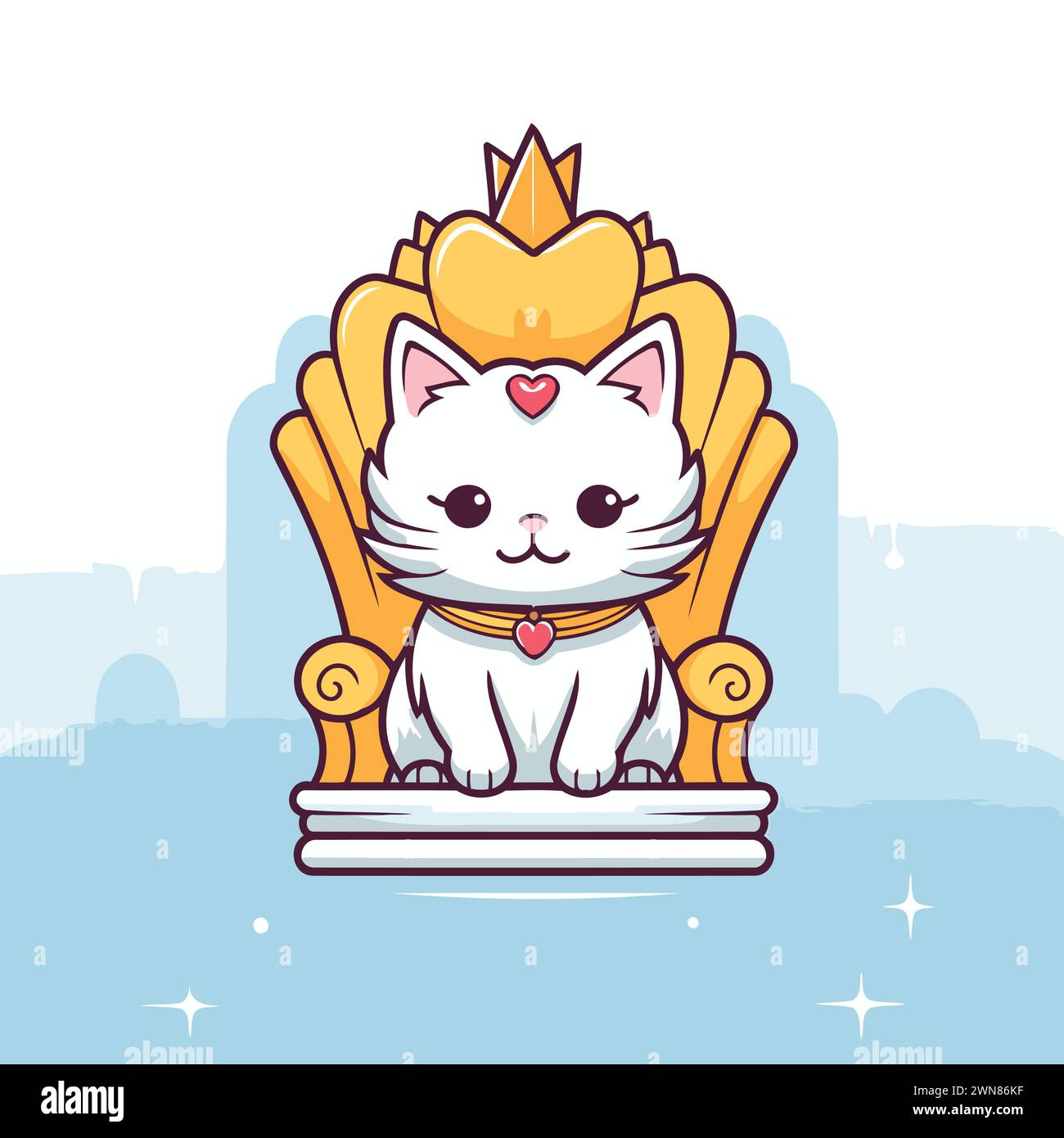 Queen sitting on throne Stock Vector Images - Alamy