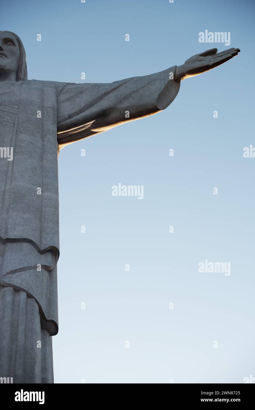 Christ the Redeemer A symbol of peace. A close-up of image of Christ ...