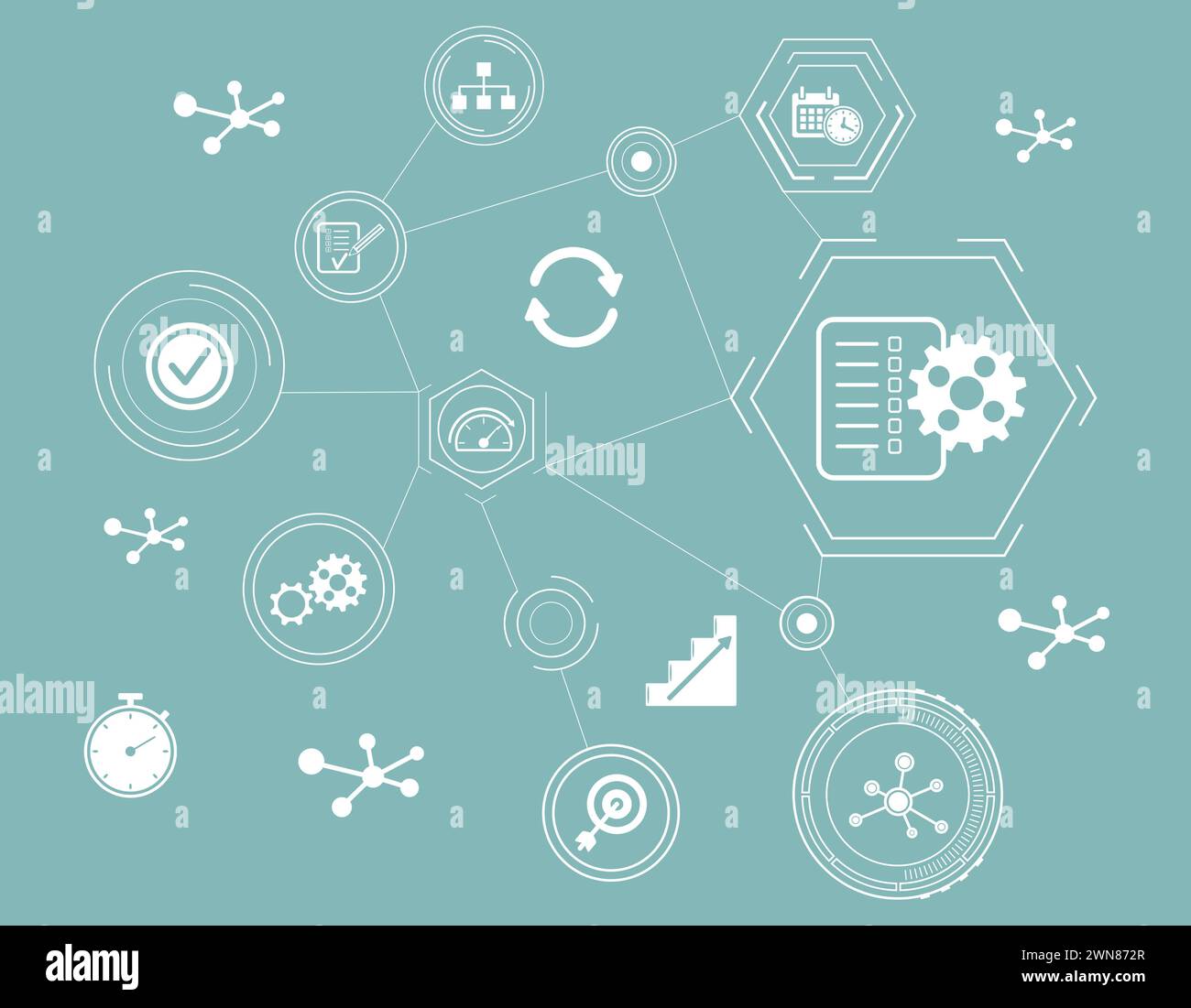 Workflow efficiency icons hi-res stock photography and images - Alamy