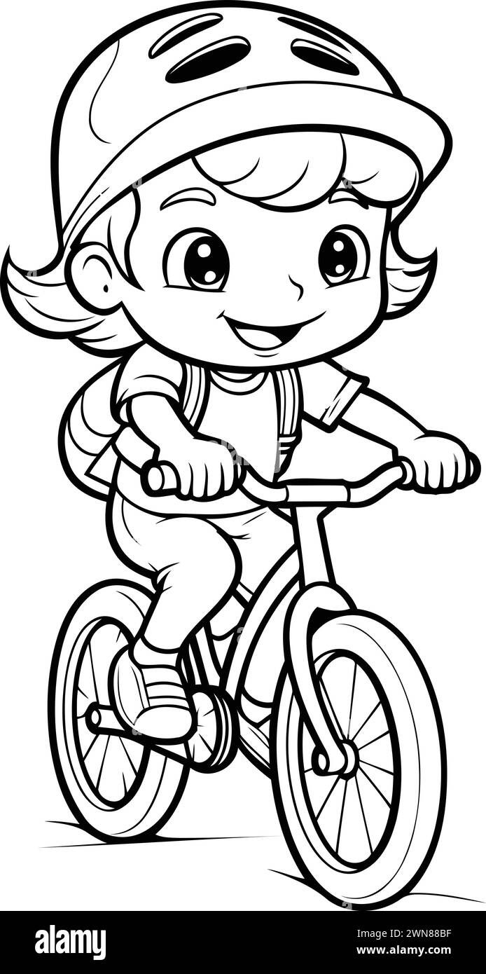 Bicycle coloring page hi-res stock photography and images - Alamy