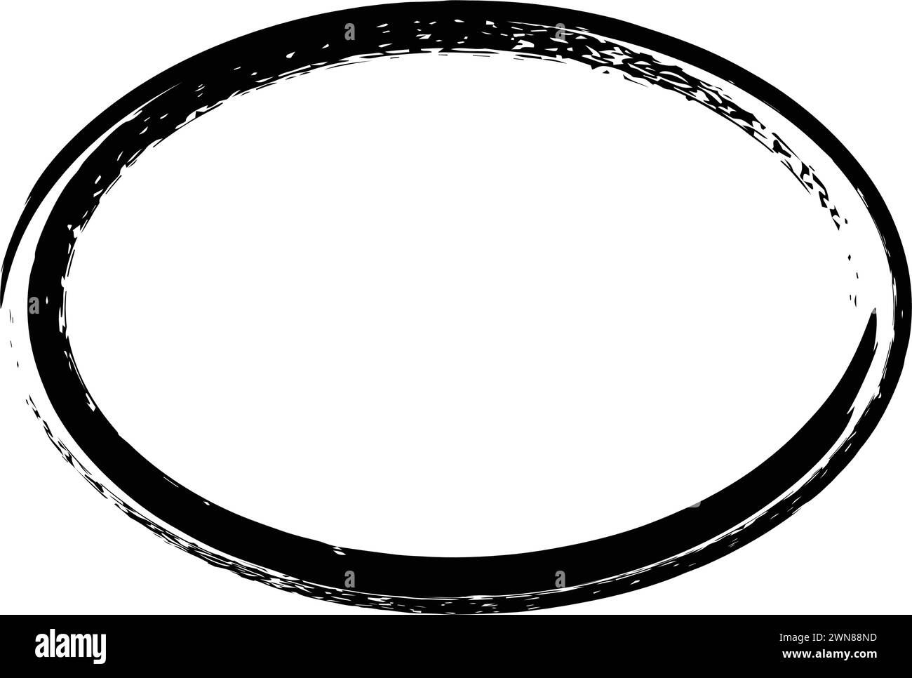 Frame ellipse, oval outline border grunge shape icon, decorative doodle ...