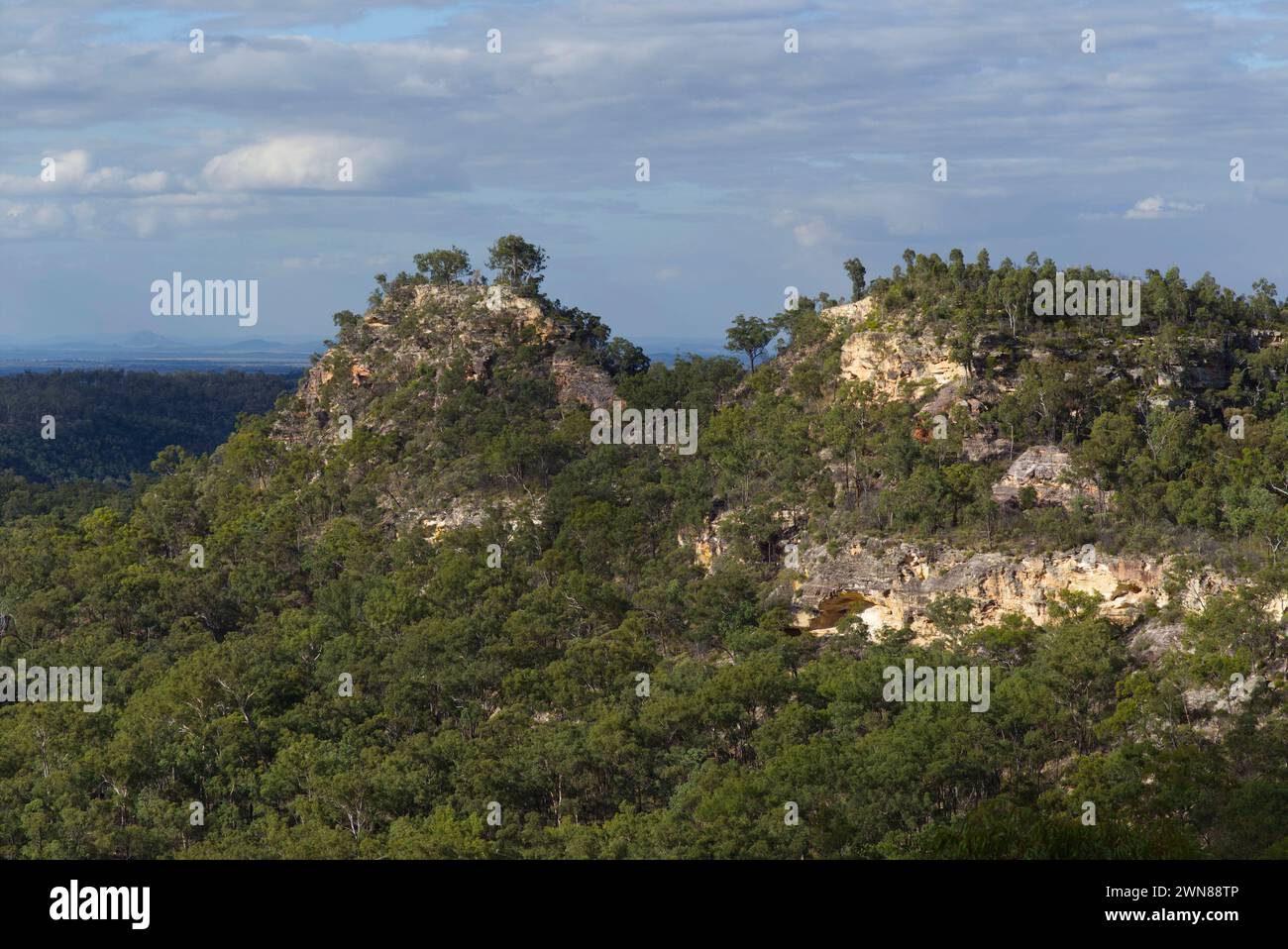 Sandstone outcrops in Isla Gorge National Park Queensland Australia ...