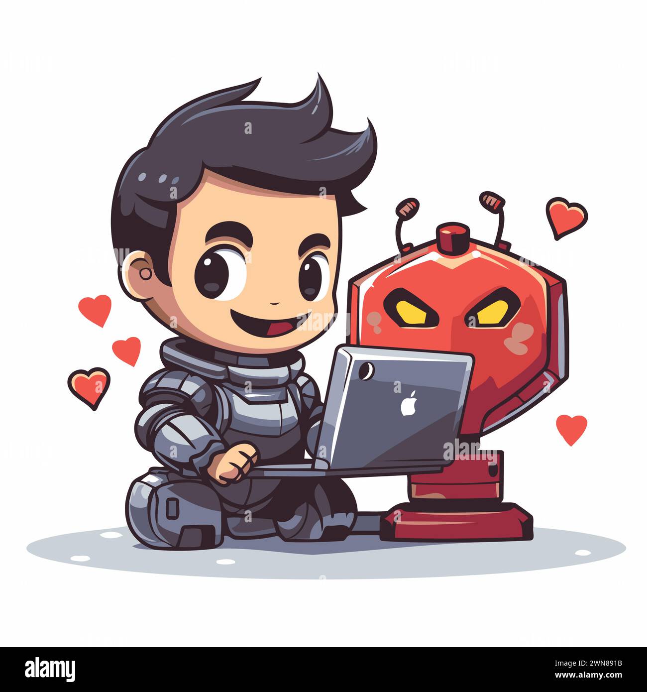 Robot boy Stock Vector Images - Alamy