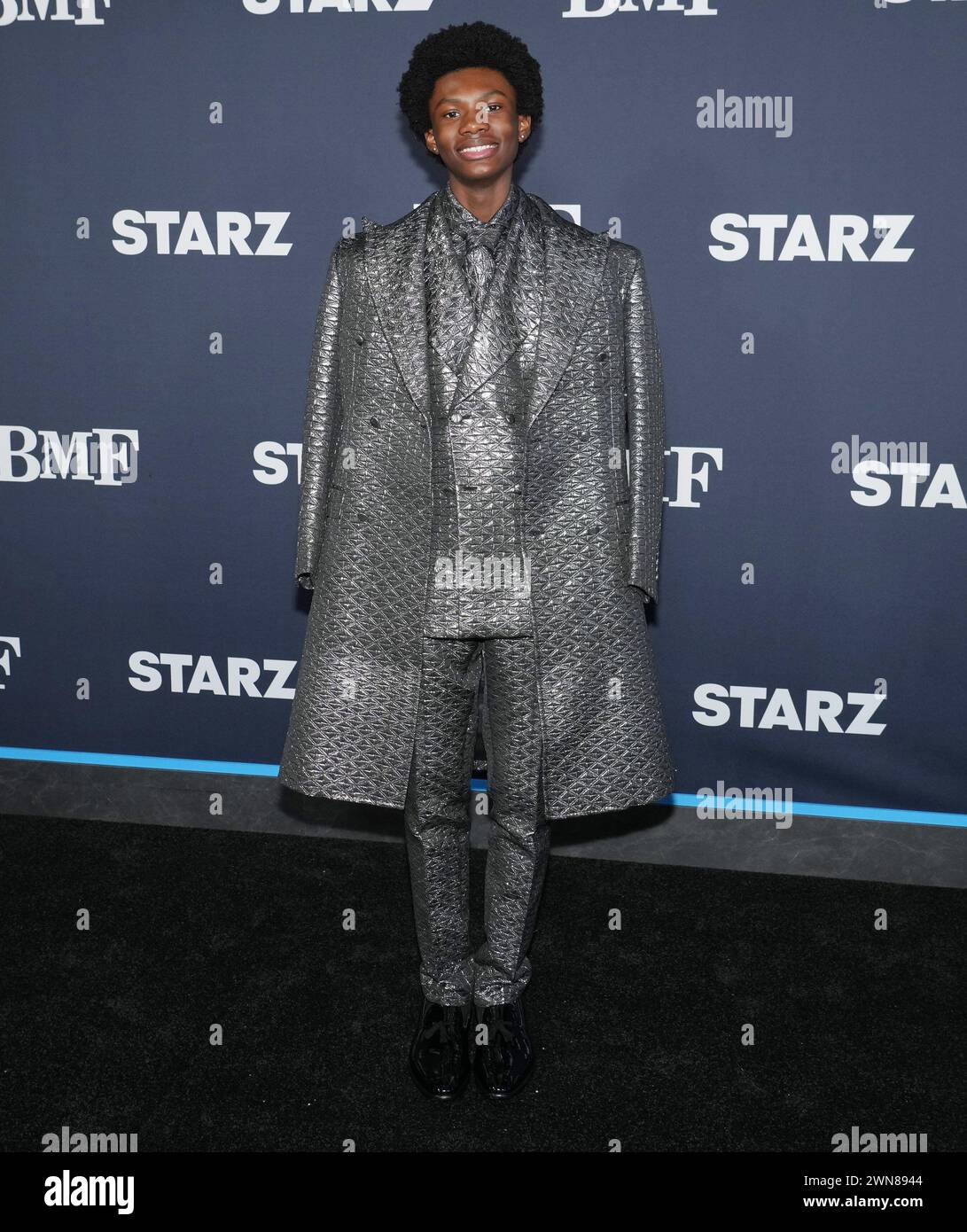 Los Angeles, USA. 29th Feb, 2024. Jerel Xavier Alston arrives at the ...