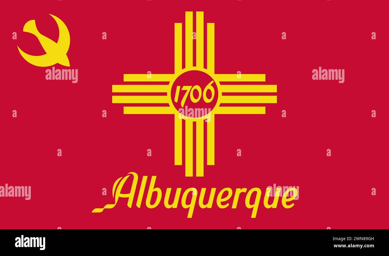 Flag of the city of Albuquerque - New Mexico Stock Photo - Alamy