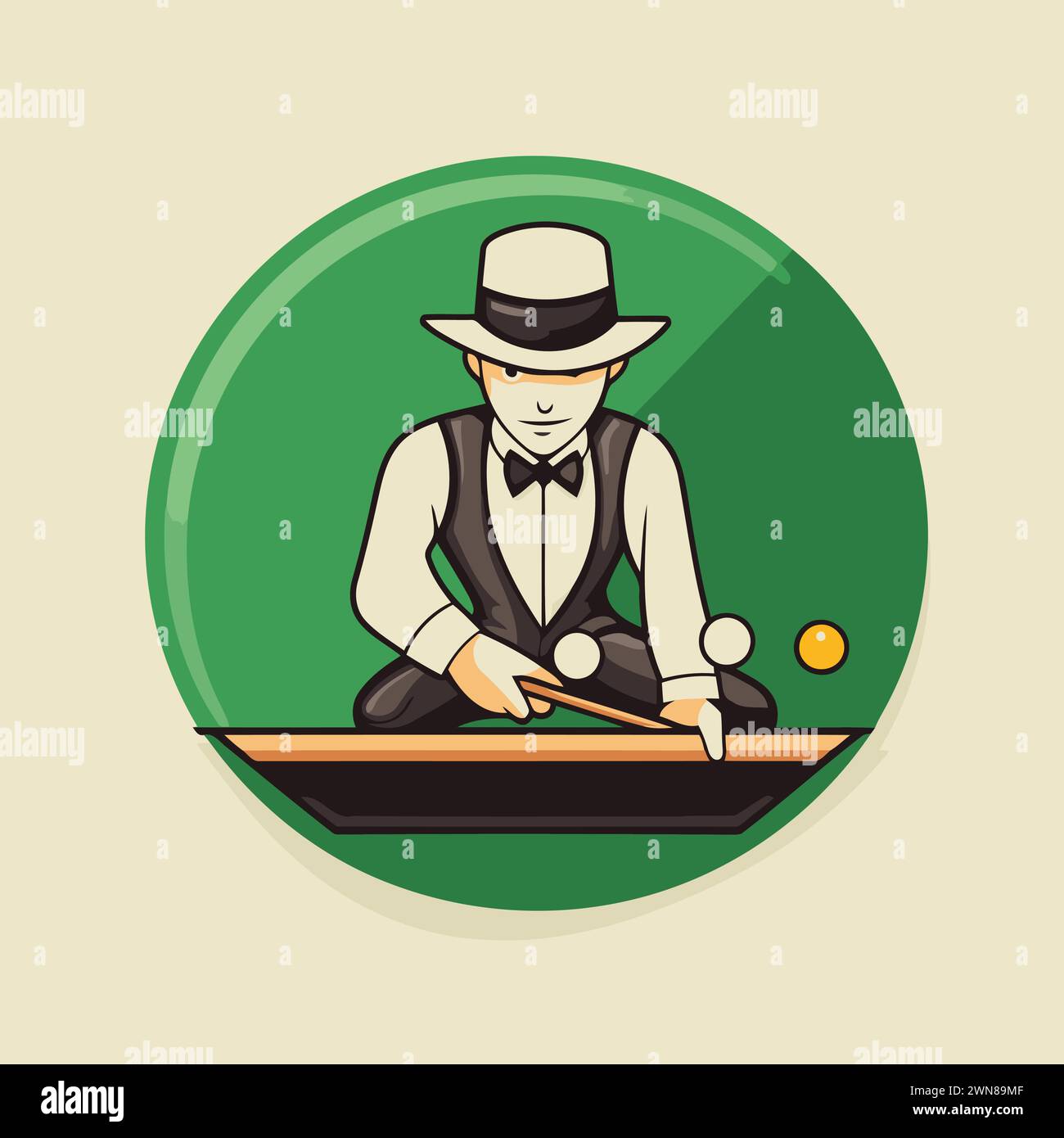 Billiards player Stock Vector Images - Alamy