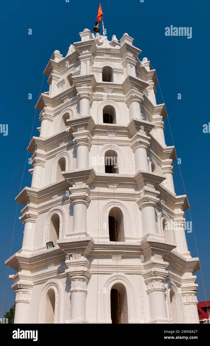 Dipmal lamp tower Shanta Durga Hindu Temple Ponda Goa India Stock Photo ...