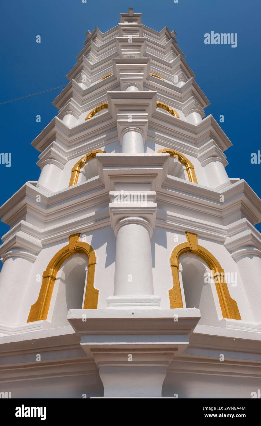 Dipmal lamp tower Mangueshi Hindu Temple Ponda Goa India Stock Photo ...