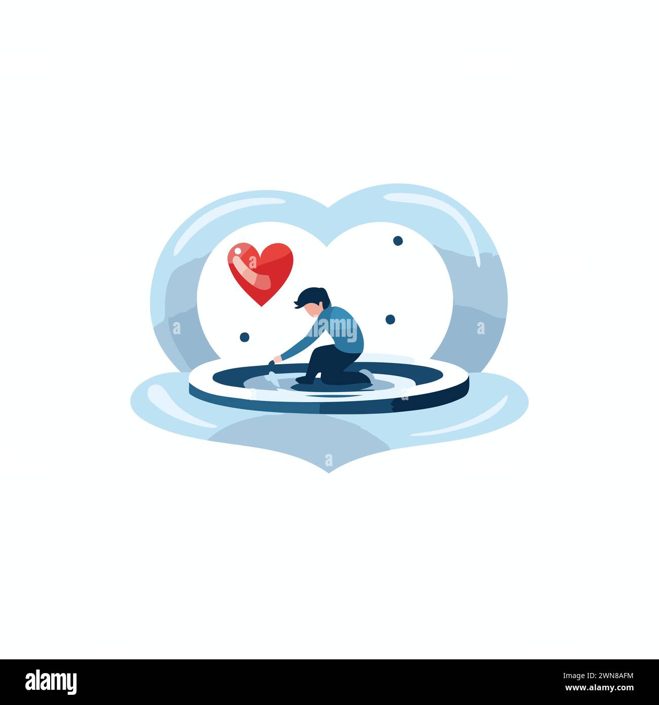 Water puddle in heart shape hi-res stock photography and images - Alamy