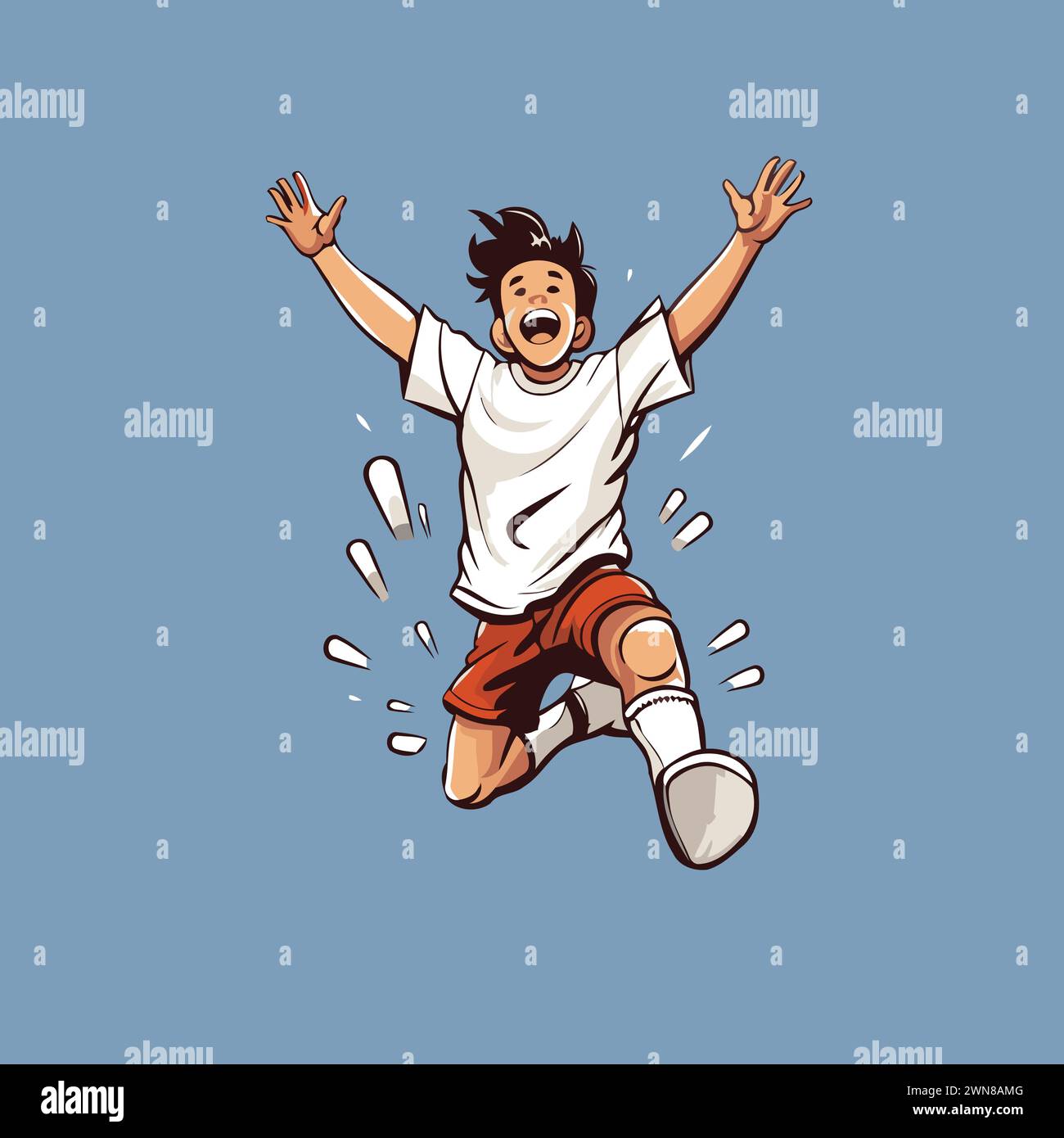 Man jumping for joy Stock Vector Images - Alamy