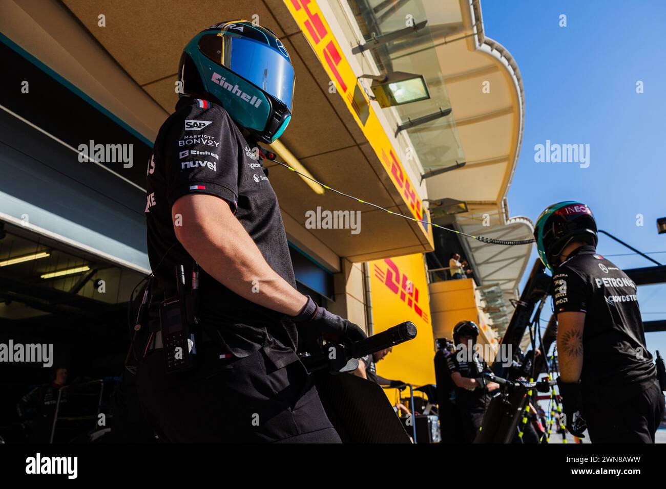 MANAMA, BAHRAIN, Bahrain International Circuit, 29.Feb.2024: Mercedes ...