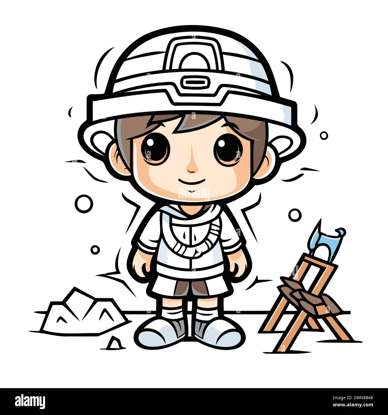 Burning boy Stock Vector Images - Alamy
