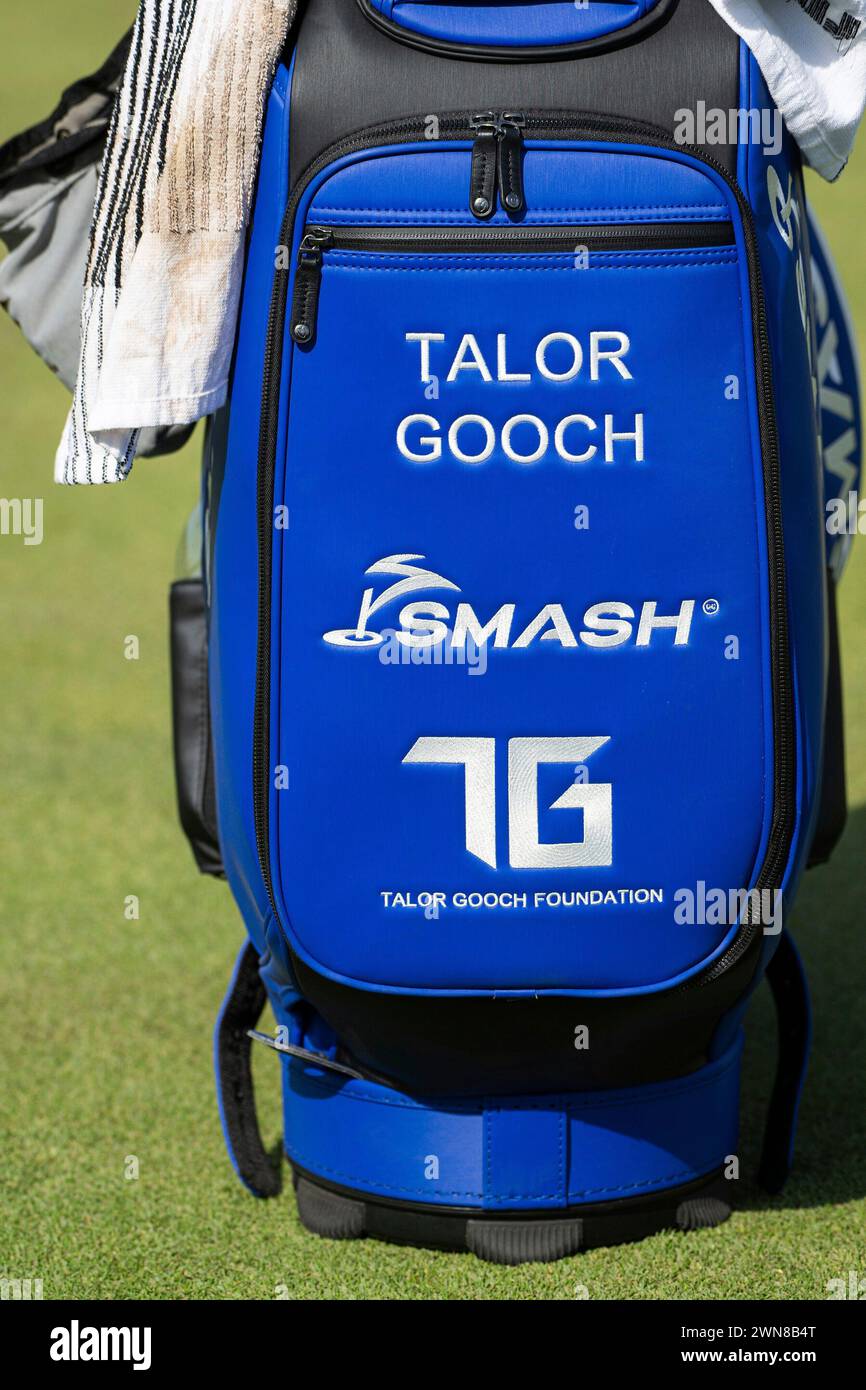 A general view of a golf bag belonging to Talor Gooch of Smash GC ...