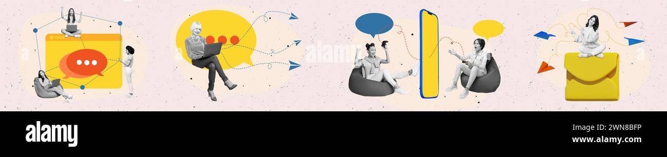 Panoramic creative image communication concept wireless online ...