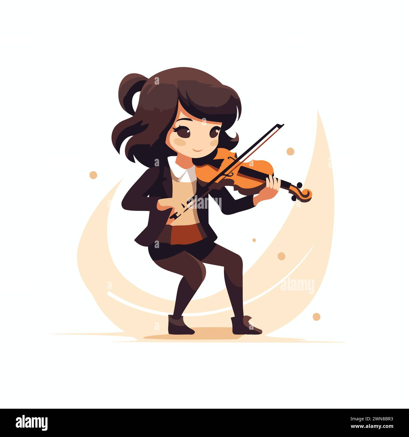 Violin player vector cartoon Stock Vector Images - Alamy